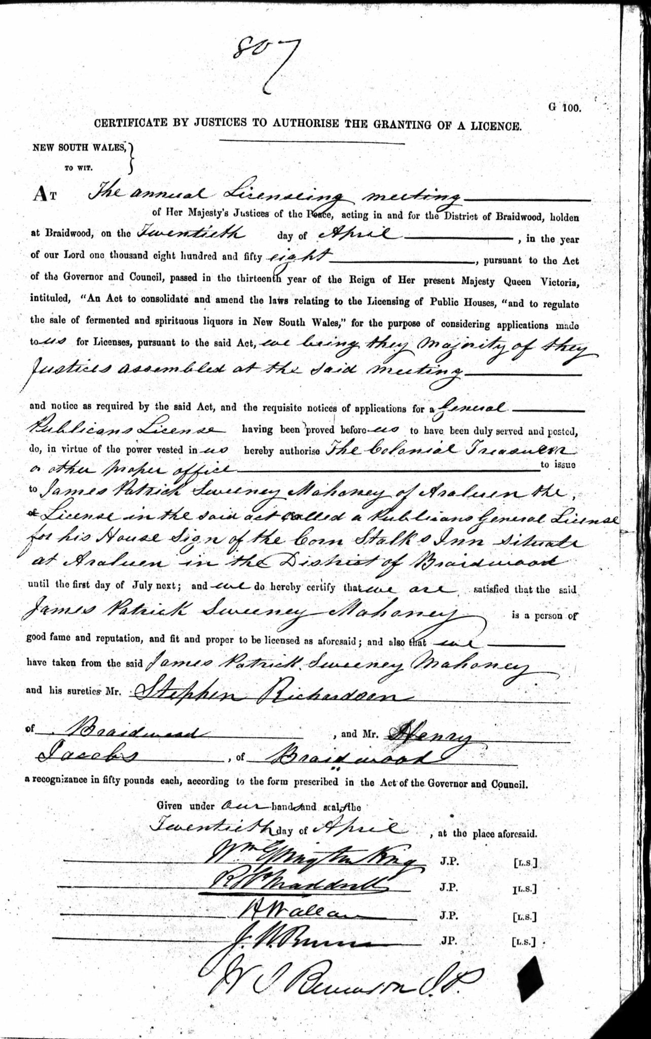 Cornstalks Inn - Araluen Valley History