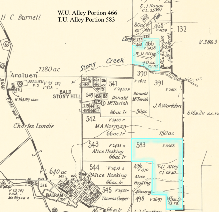 Alley family - Araluen Valley History