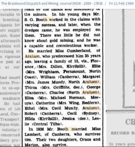 Notices - Araluen Valley History