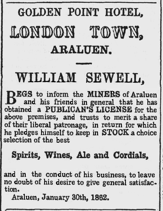 Golden Point Hotel - Araluen Valley History